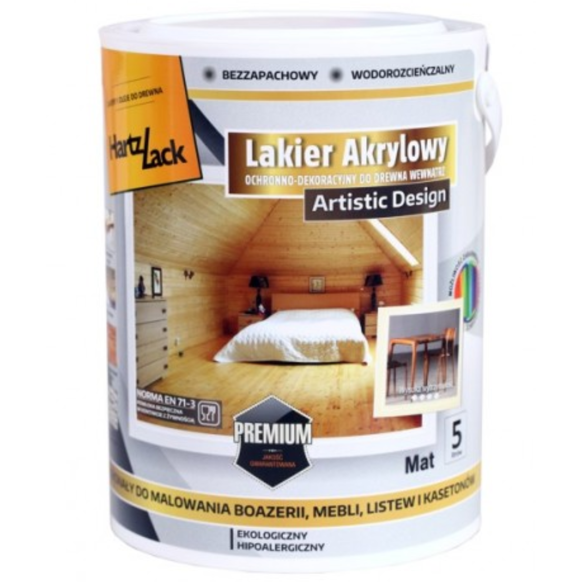 HartzLack AKRYL Lakier akrylowy bezbarwny mat 5L | Dobra Cena | Sklep ...